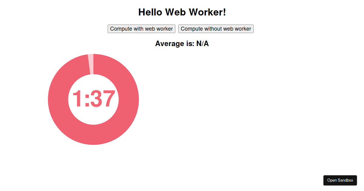 Web Worker Example - Codesandbox