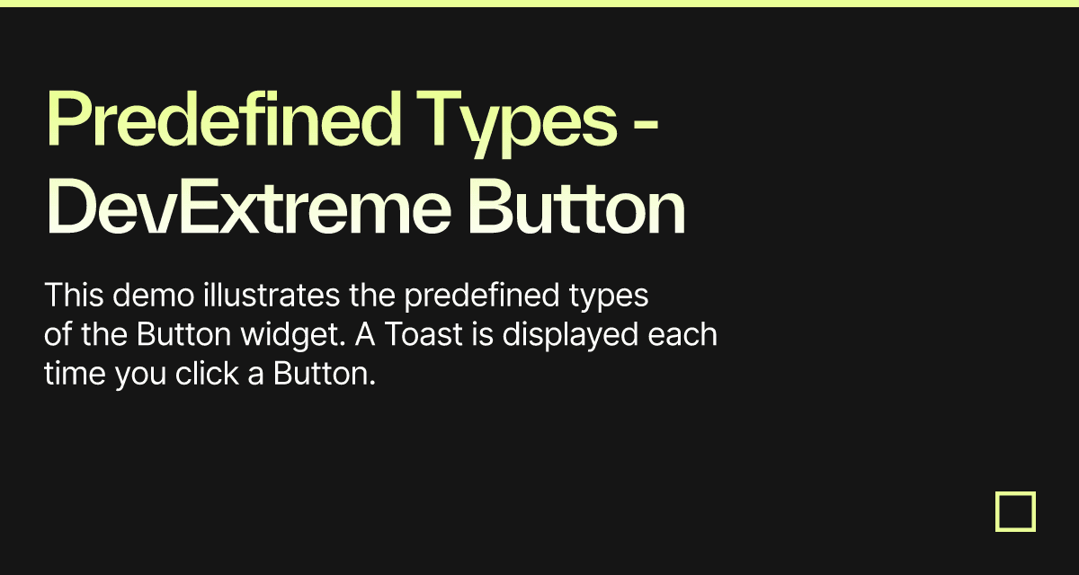 Predefined Types Devextreme Button Codesandbox