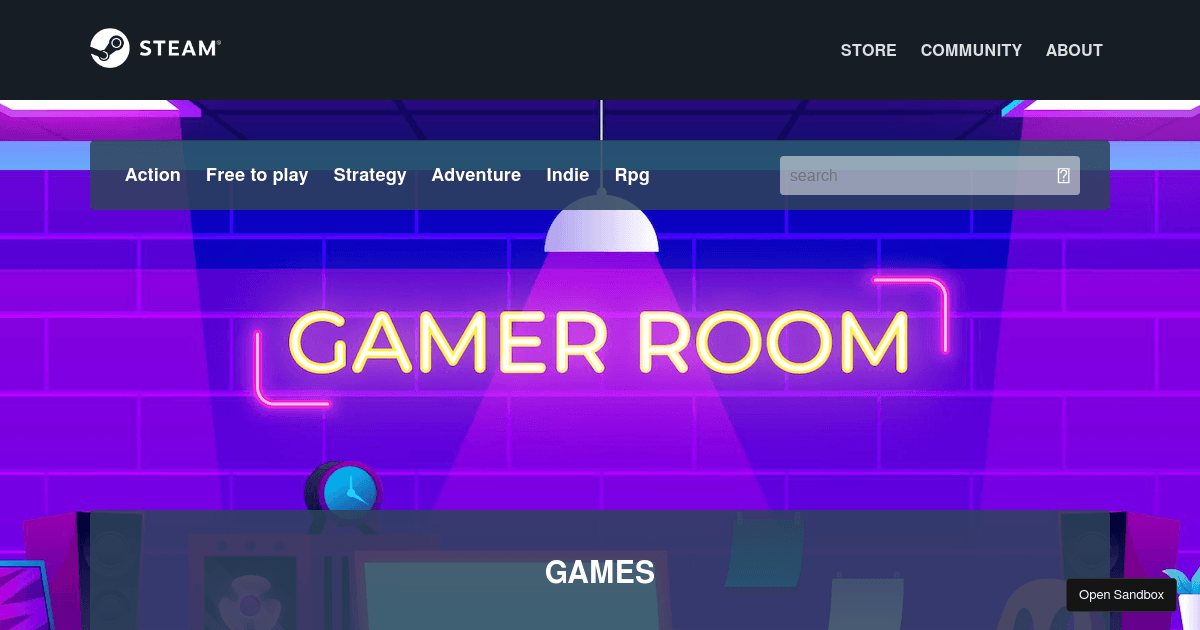 Steam-Clone - Codesandbox