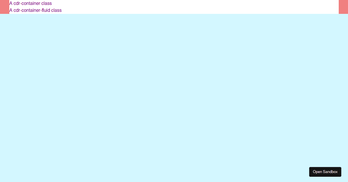 The cdr-container - Codesandbox