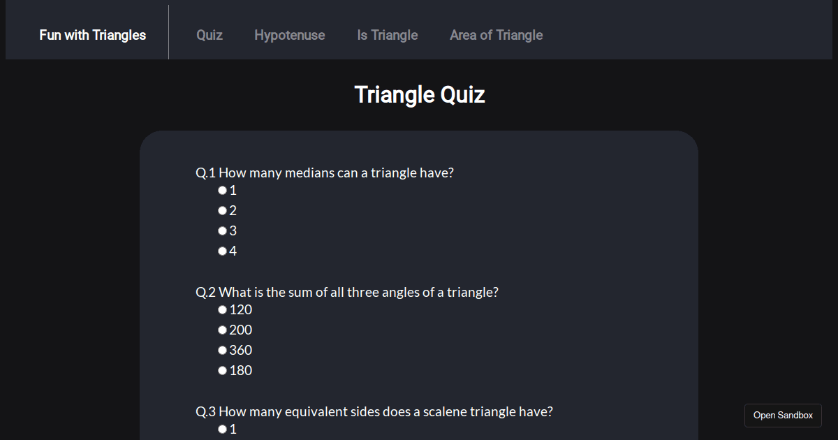 triangle-forked - Codesandbox