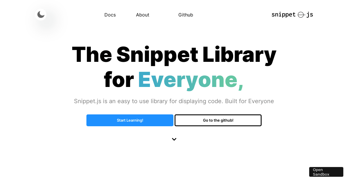 snippetjs-site - Codesandbox