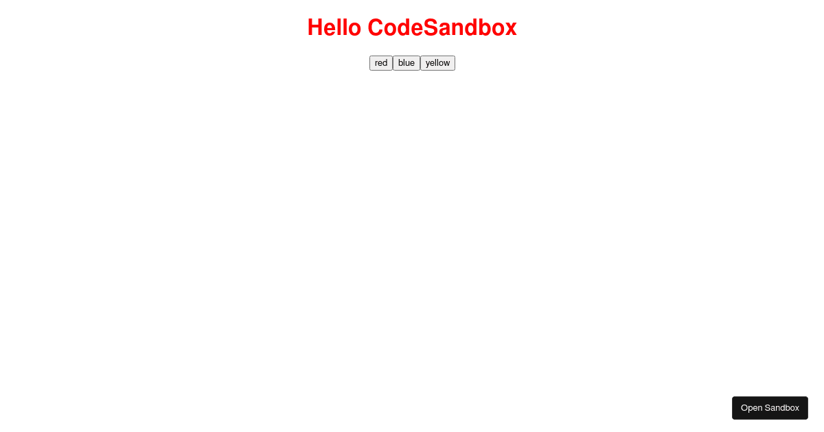 react - Codesandbox