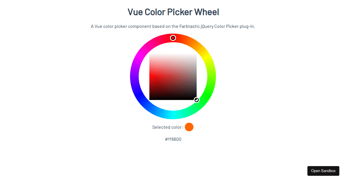Vue Color Picker Wheel basic example (forked) - Codesandbox Vue Color Picker Wheel basic example (forked) - Codesandbox