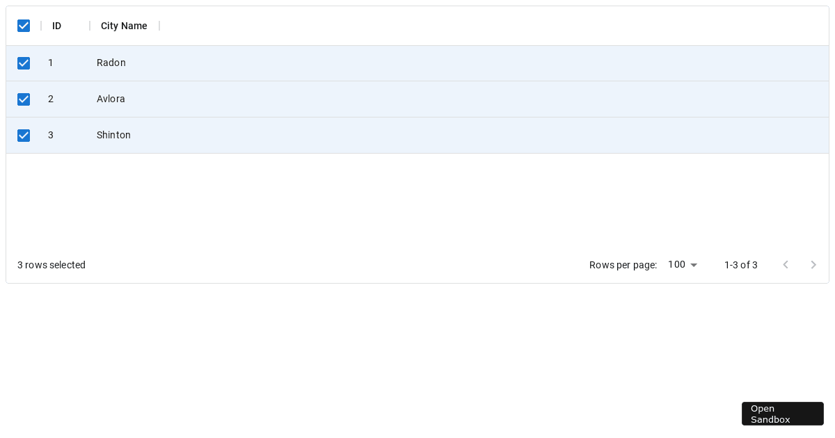 Initialize Checkbox Selection Based On Array Values Datagrid Mui Codesandbox 6492
