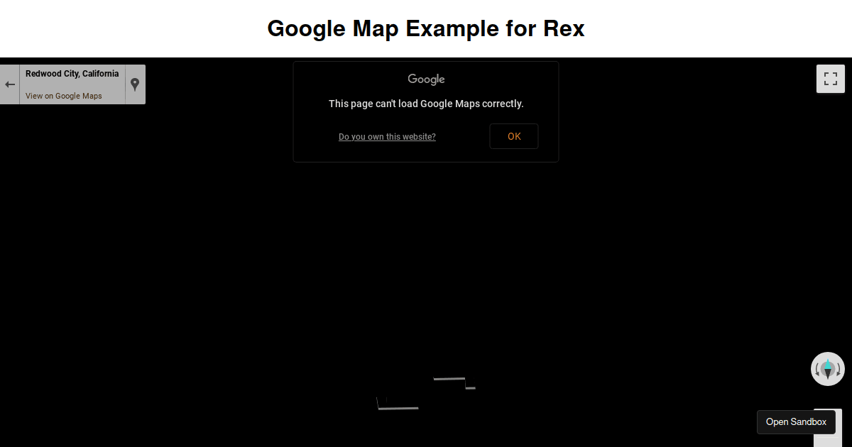 gmap example (forked) - Codesandbox