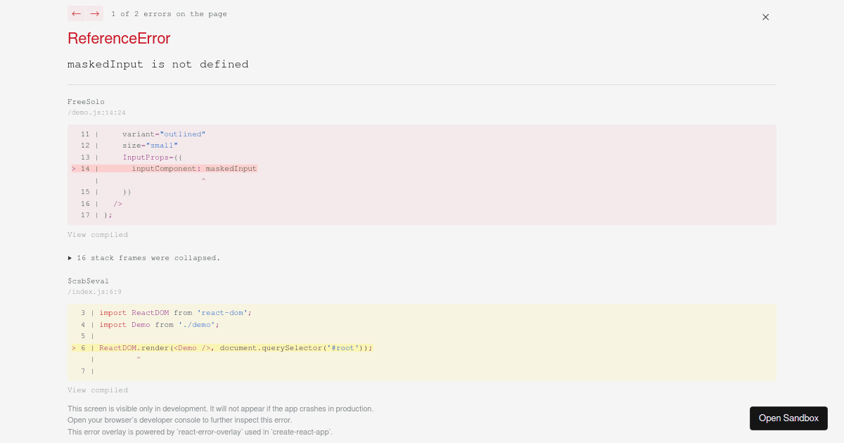 Material demo (forked) - Codesandbox