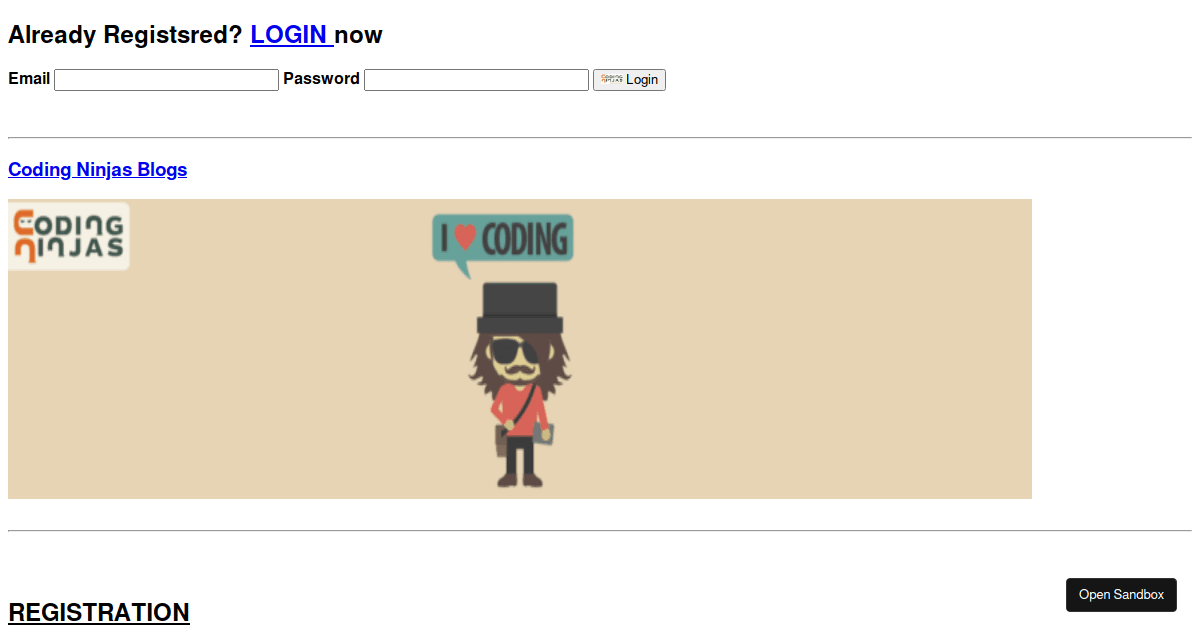 Class prep - Codesandbox