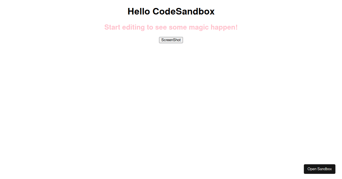 html2canvas - Codesandbox