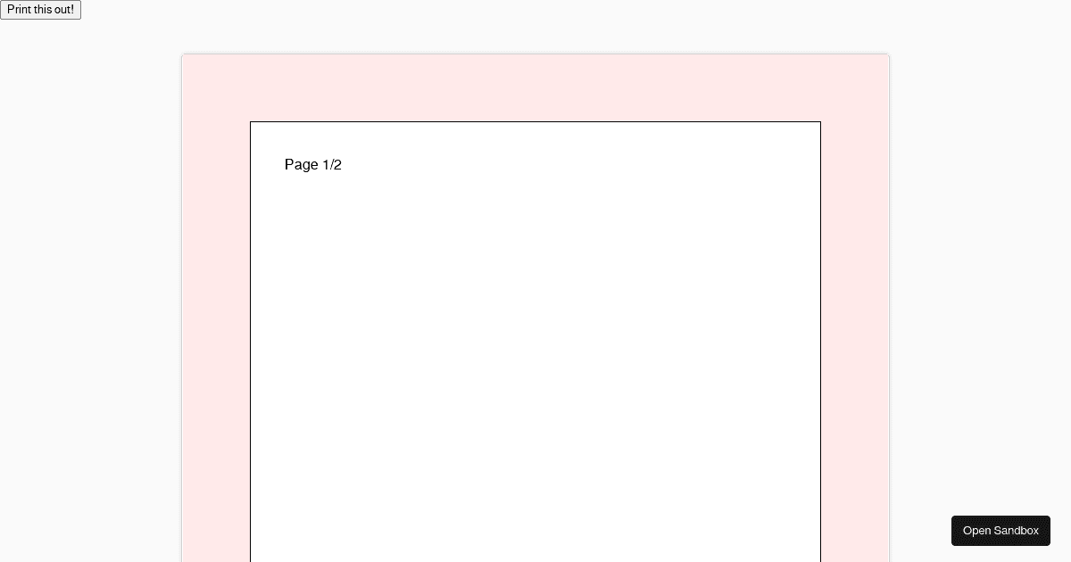 react-to-print (A4) - Codesandbox