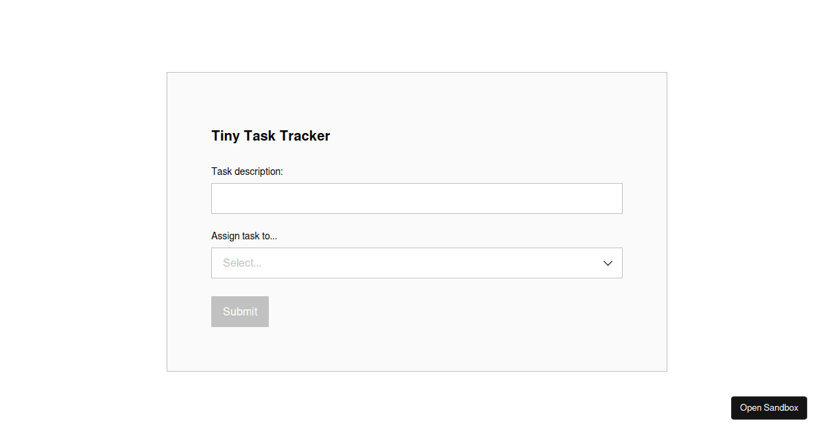 tiny-task-tracker-challenge (forked) - Codesandbox tiny-task-tracker-challenge (forked) - Codesandbox