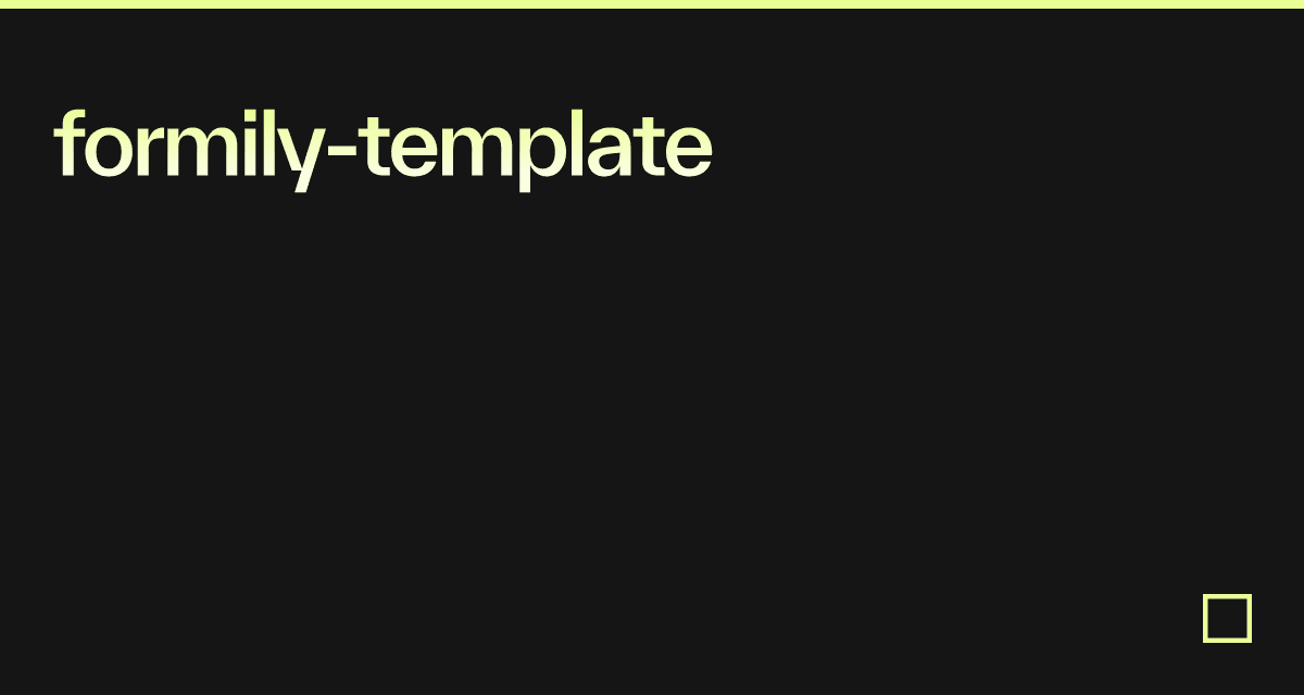 formily-template - Codesandbox