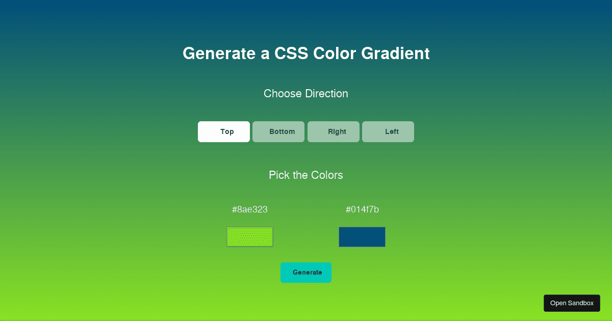 gradient_generator - Codesandbox