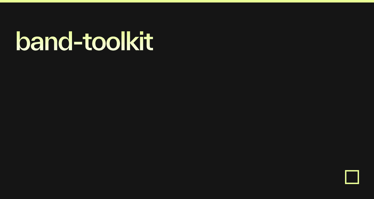 band-toolkit - Codesandbox