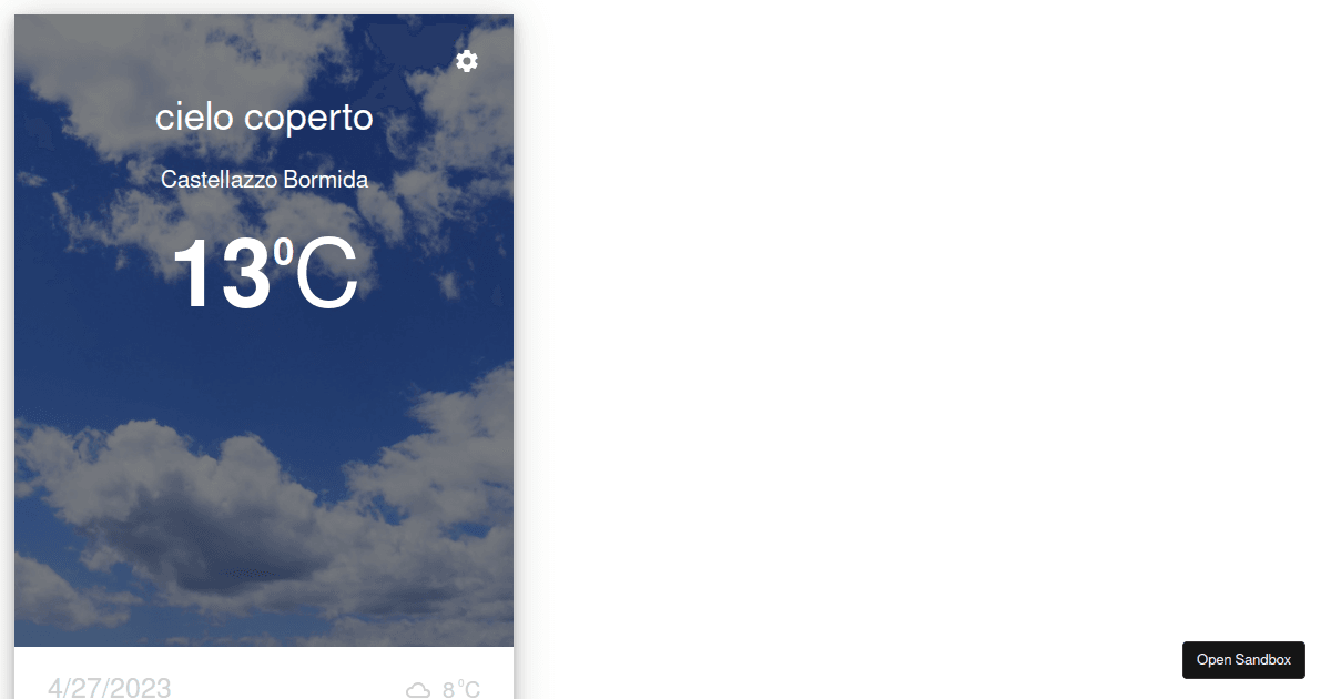 React Weather Card - Codesandbox