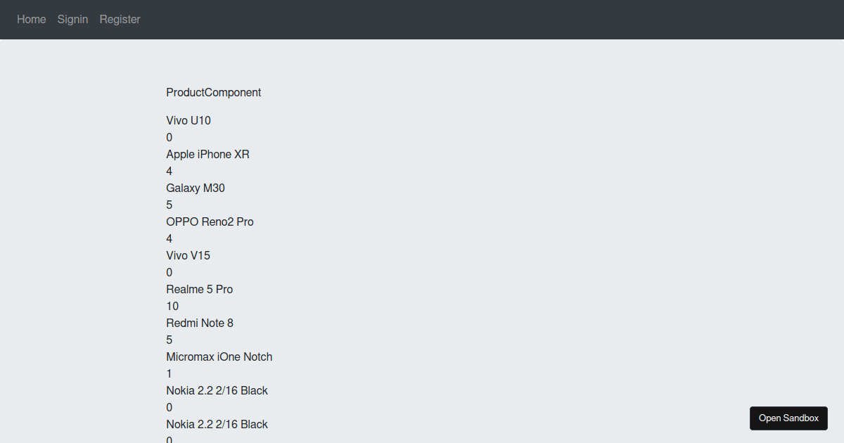 Angular-capstone-project - Codesandbox