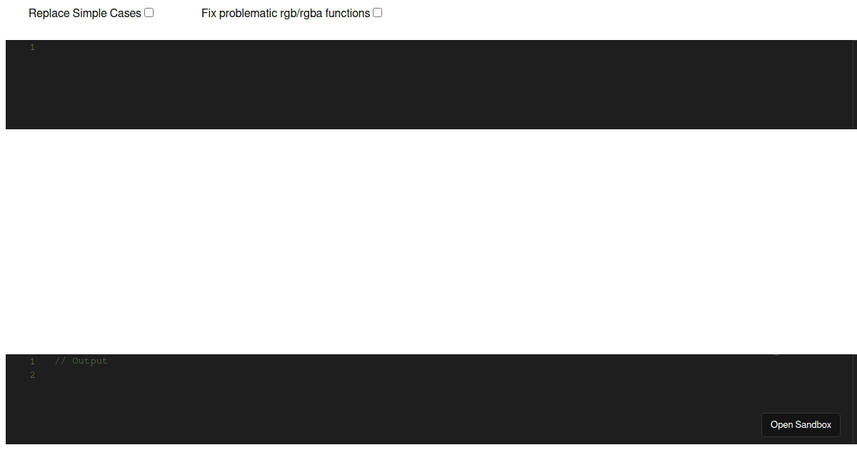 Sass Codemod Codesandbox 8809