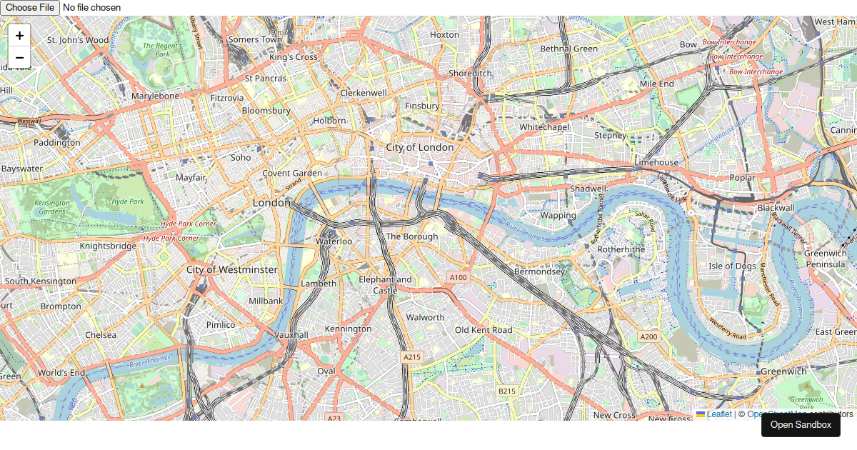 How to upload a csv file in react-leaflet v.4.x? - Codesandbox