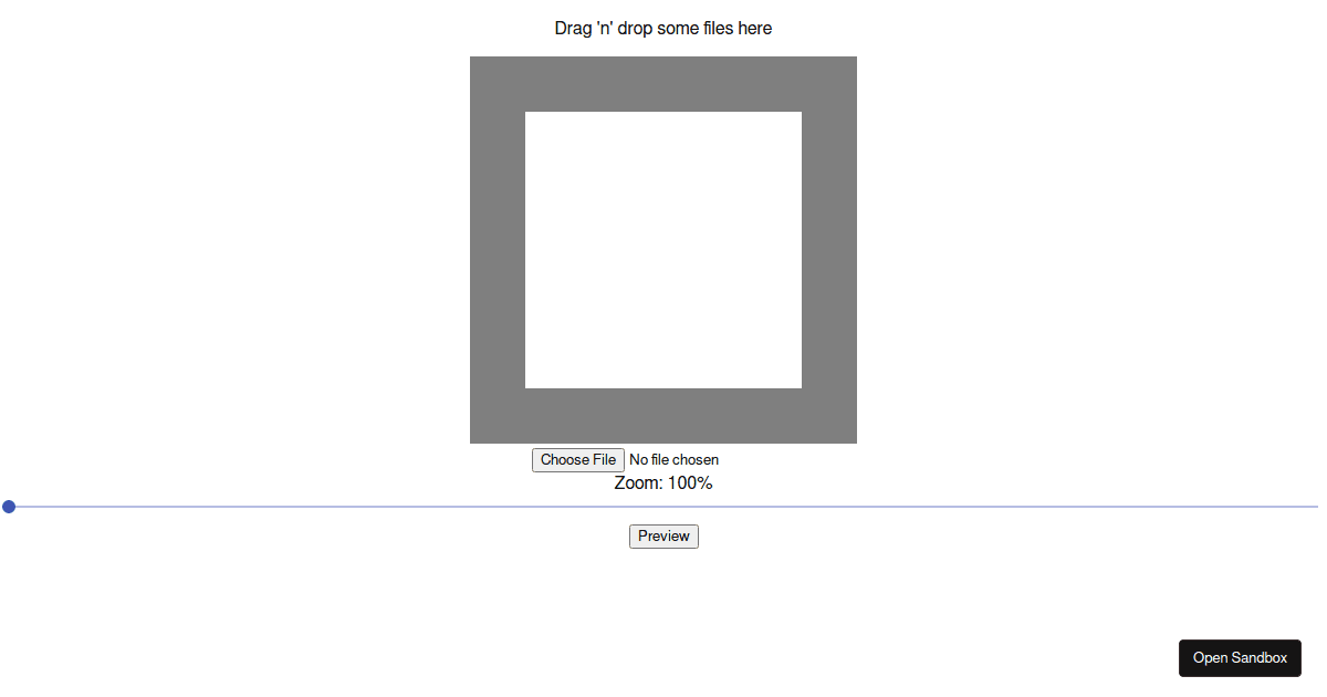 Dropzone + Avatar Editor + Hammer - Codesandbox