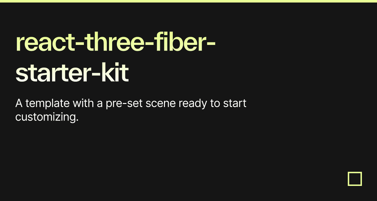 react-three-fiber-starter-kit - Codesandbox