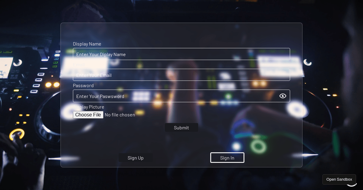 Music Player - Codesandbox