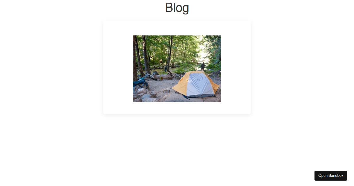 Blog Modal Example - Codesandbox