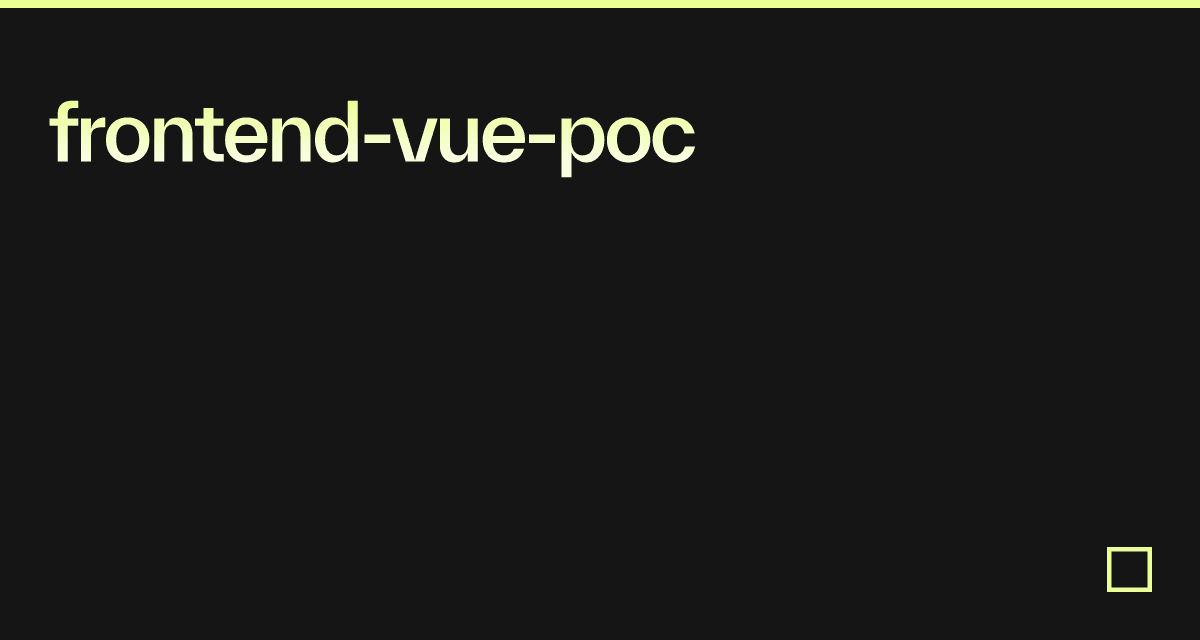Frontend Vue Poc Codesandbox