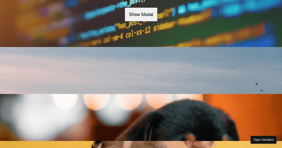 useLockBodyScroll - Codesandbox