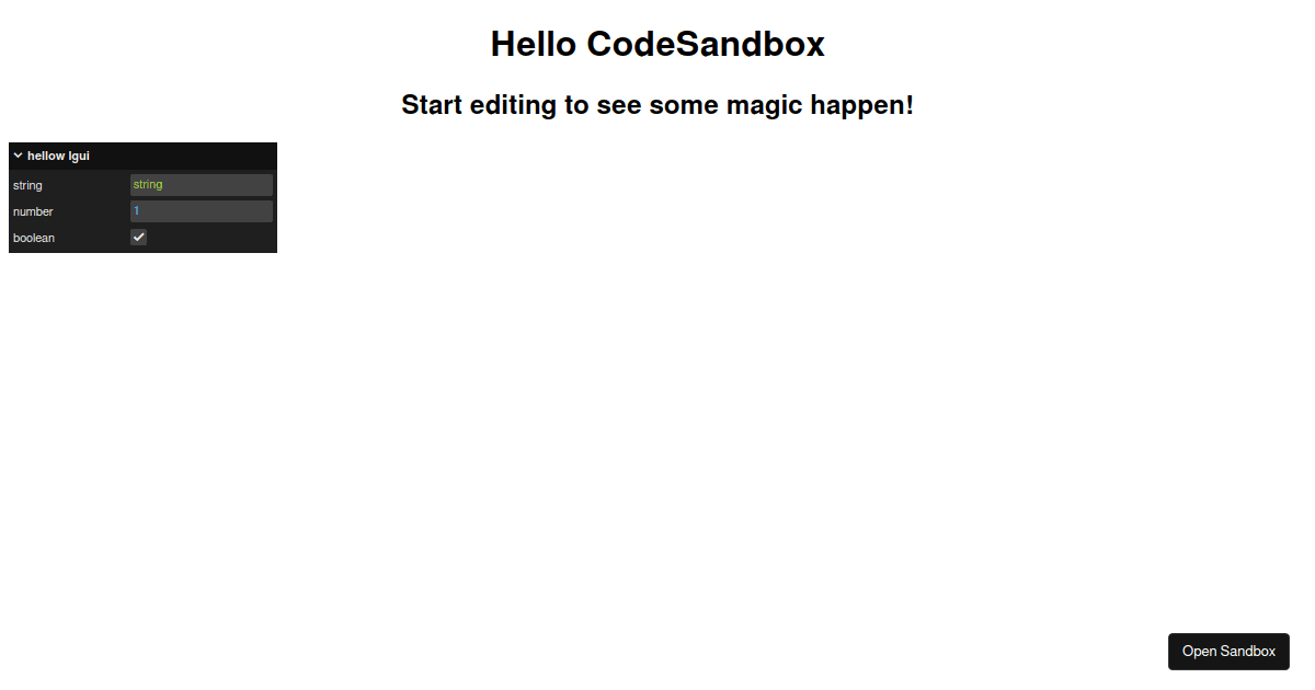 lil-gui-react - Codesandbox