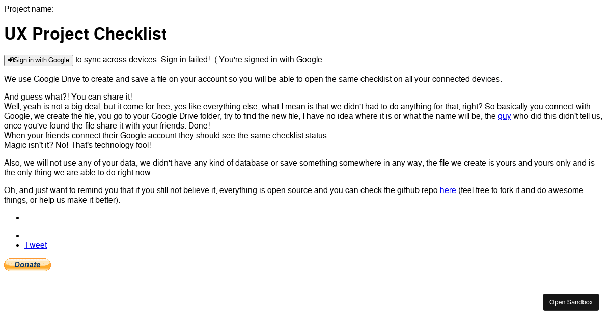 ux-checklist - Codesandbox