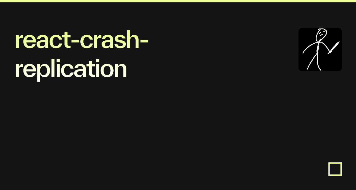 React Crash Replication Codesandbox