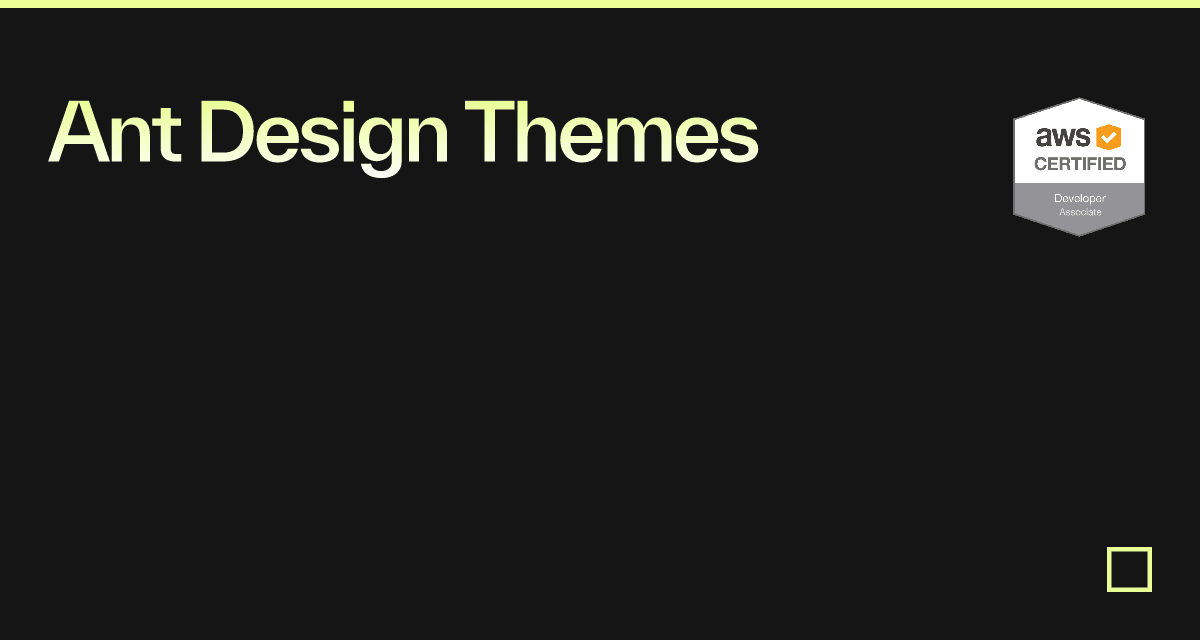 Ant Design Themes - Codesandbox
