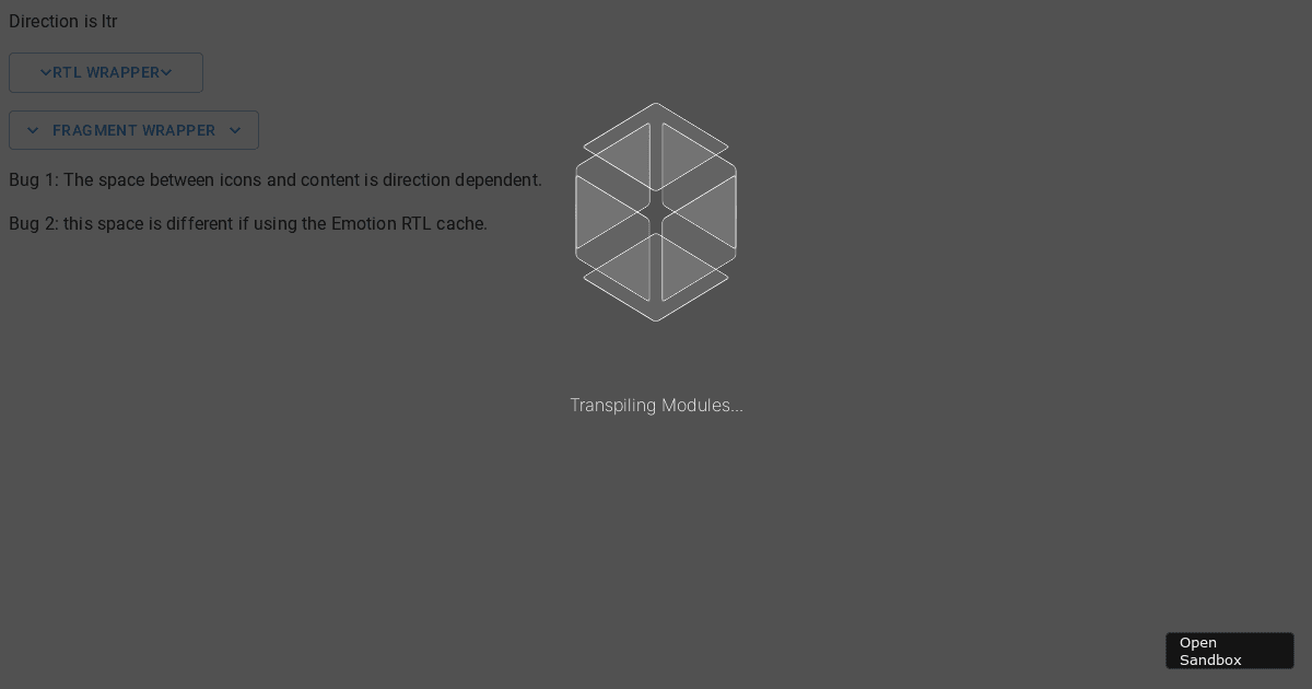 MuiV5 RTL Bugs - Codesandbox