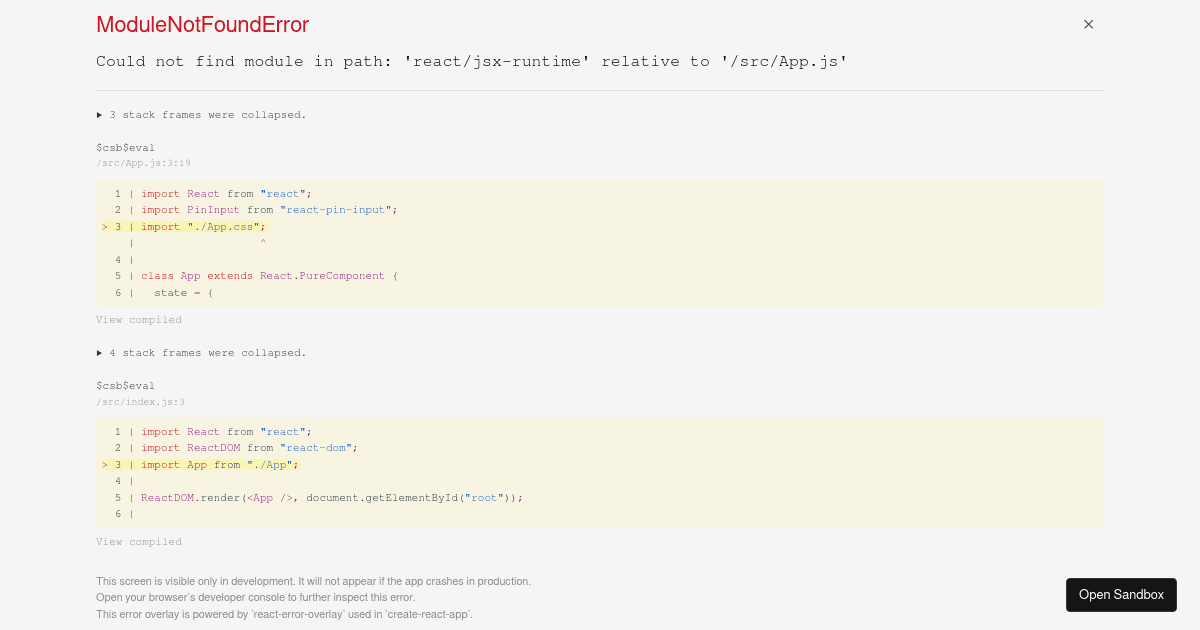 React Pin Input Codesandbox