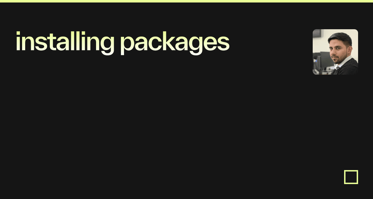 installing packages - Codesandbox