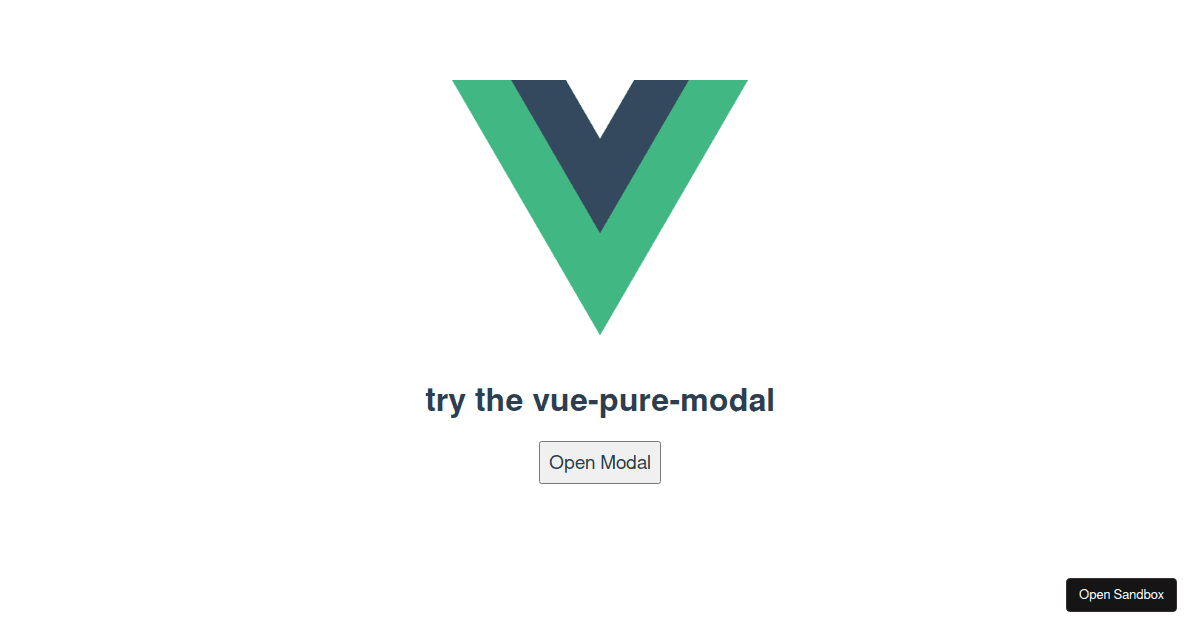 vue-pure-modal demo - Codesandbox