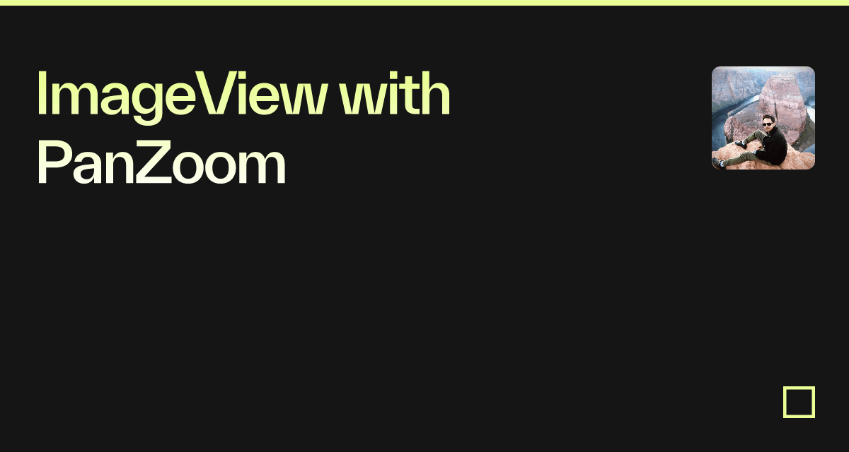 ImageView with PanZoom - Codesandbox