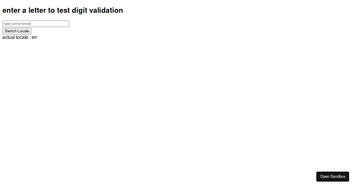 VeeValidate 3.0 - VueI18n Integration (forked) - Codesandbox
