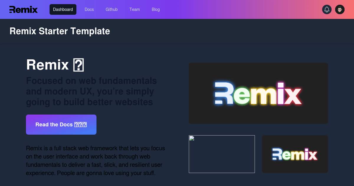 remix-app-template - Codesandbox