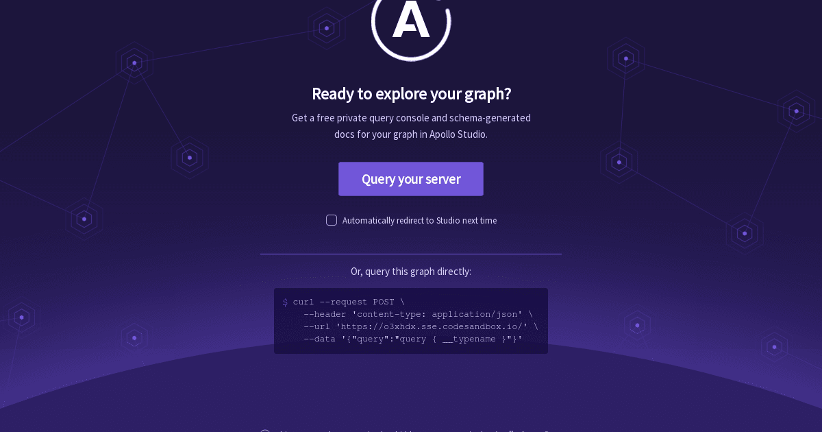 Apollo Server - Codesandbox