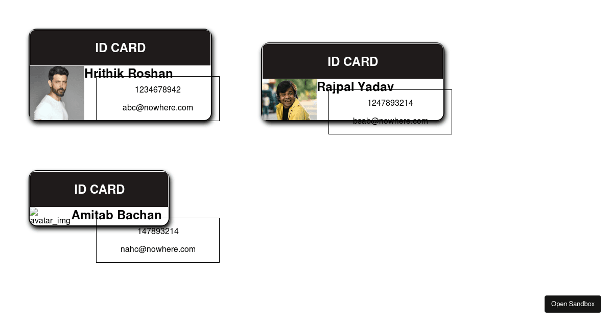 ID Card - Codesandbox