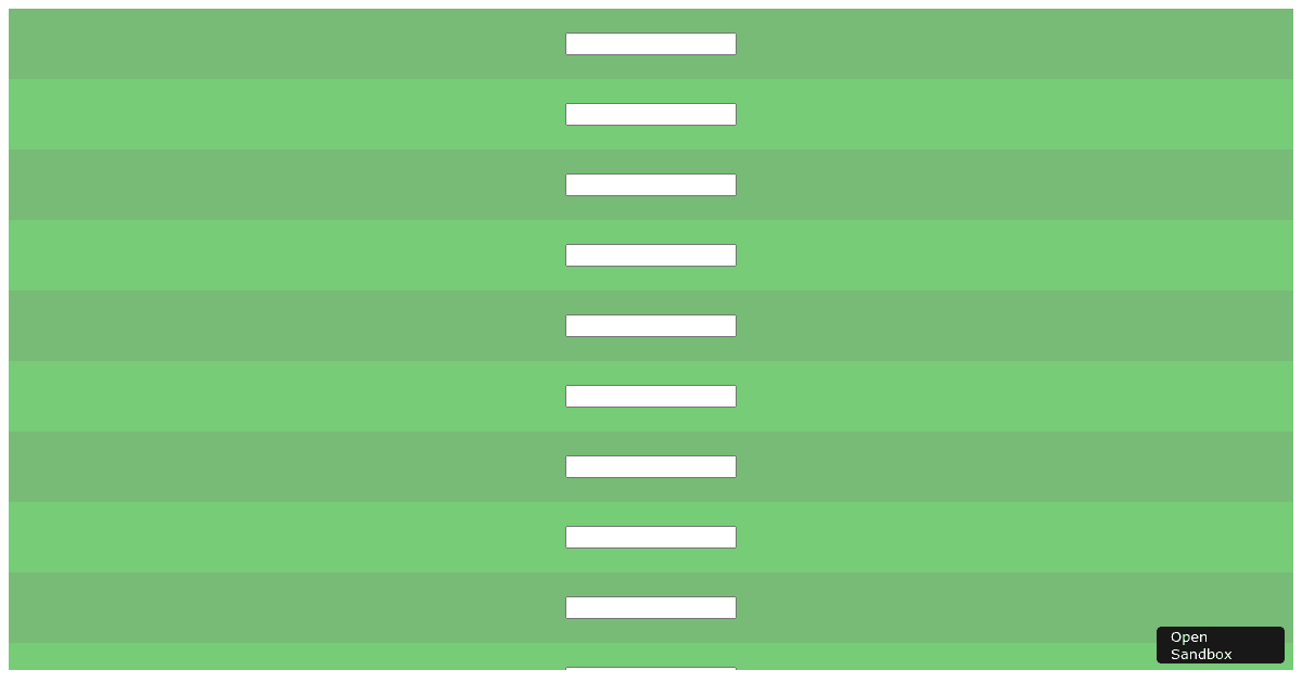 React Indiana Drag Scroll (input workaround) - Codesandbox