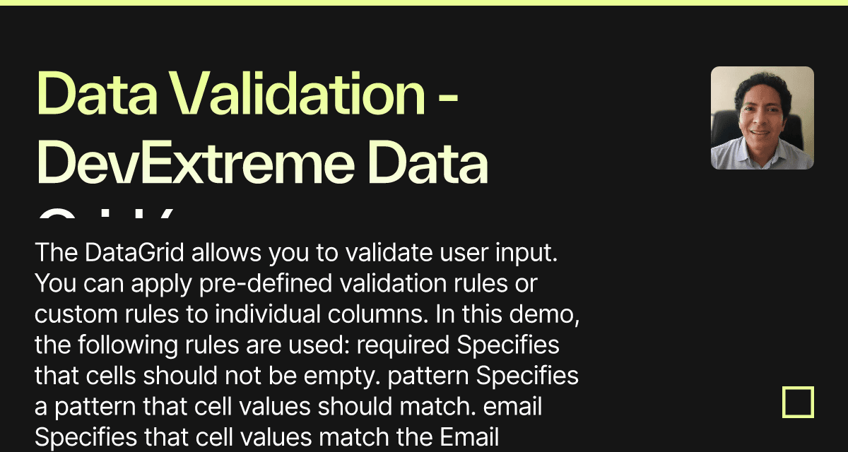 Data Validation Devextreme Data Grid Async Validation Rule Broken On Edit Start Codesandbox