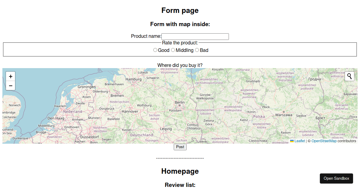 Geocoding In Leaflet Codesandbox