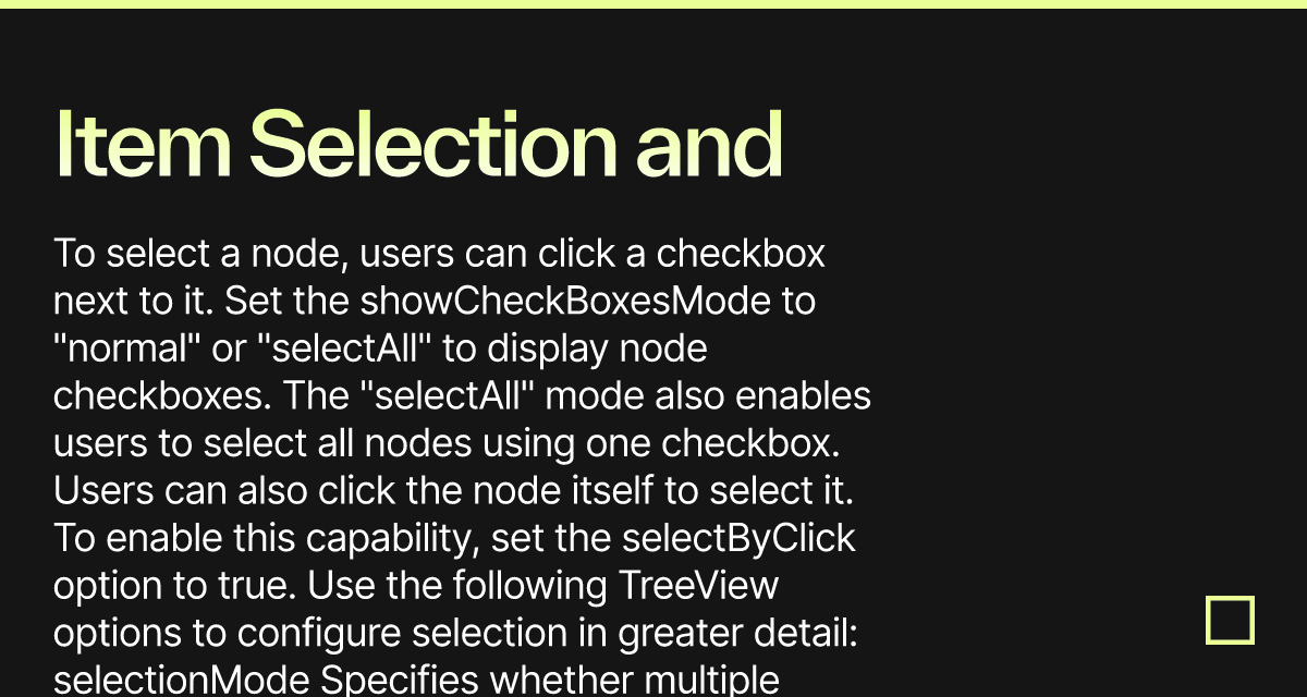 Item Selection and Customization - DevExtreme Tree View - Codesandbox