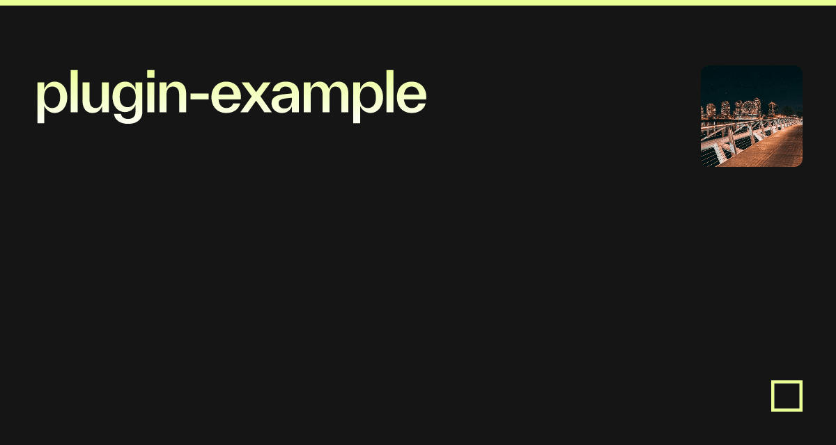 plugin-example - Codesandbox