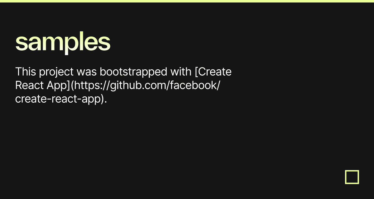 samples - Codesandbox
