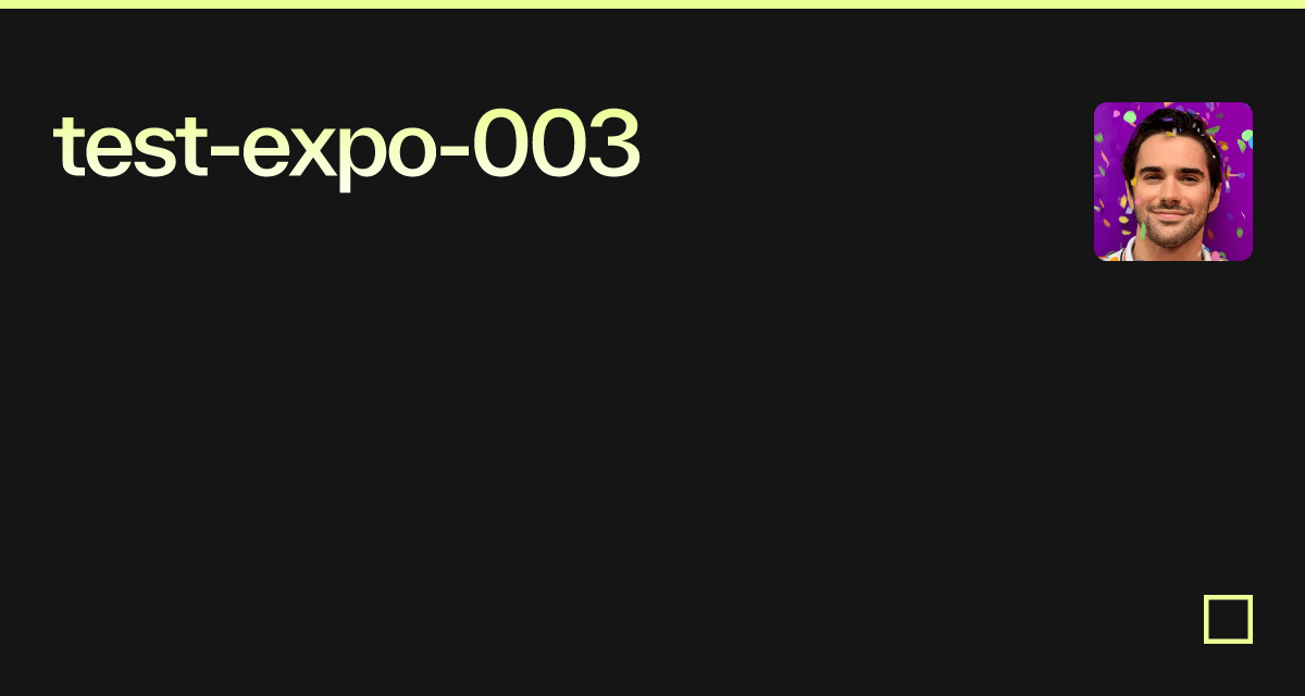 test-expo-003 - Codesandbox