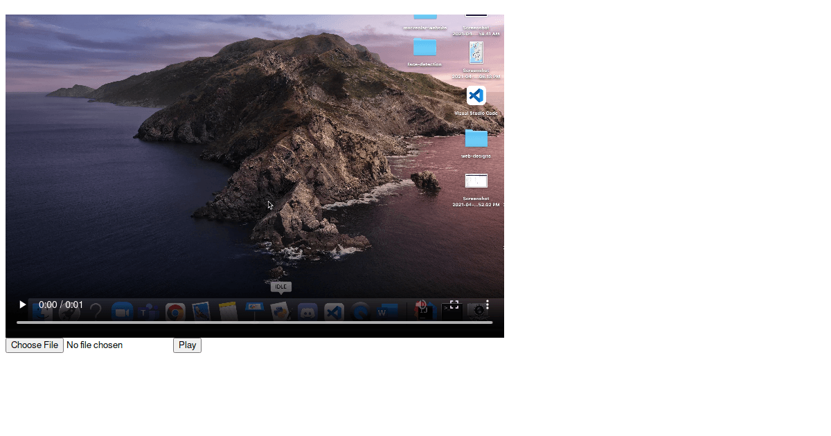 how to make video watcher in javascript - Codesandbox