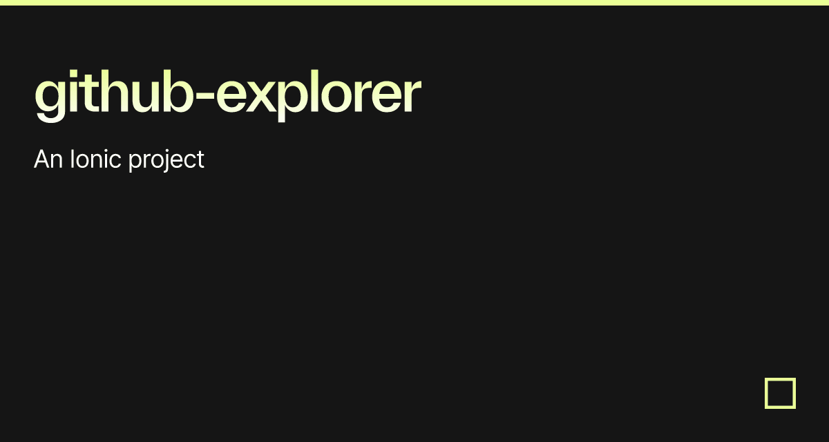 github-explorer - Codesandbox